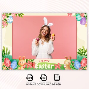 Easter Photo Booth Template Photo Booth Template Happy Easter ...