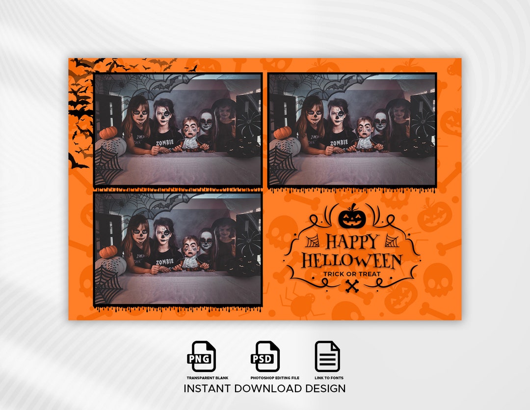 Photobooth Template Halloween, Happy Halloween Photo Booth Template ...