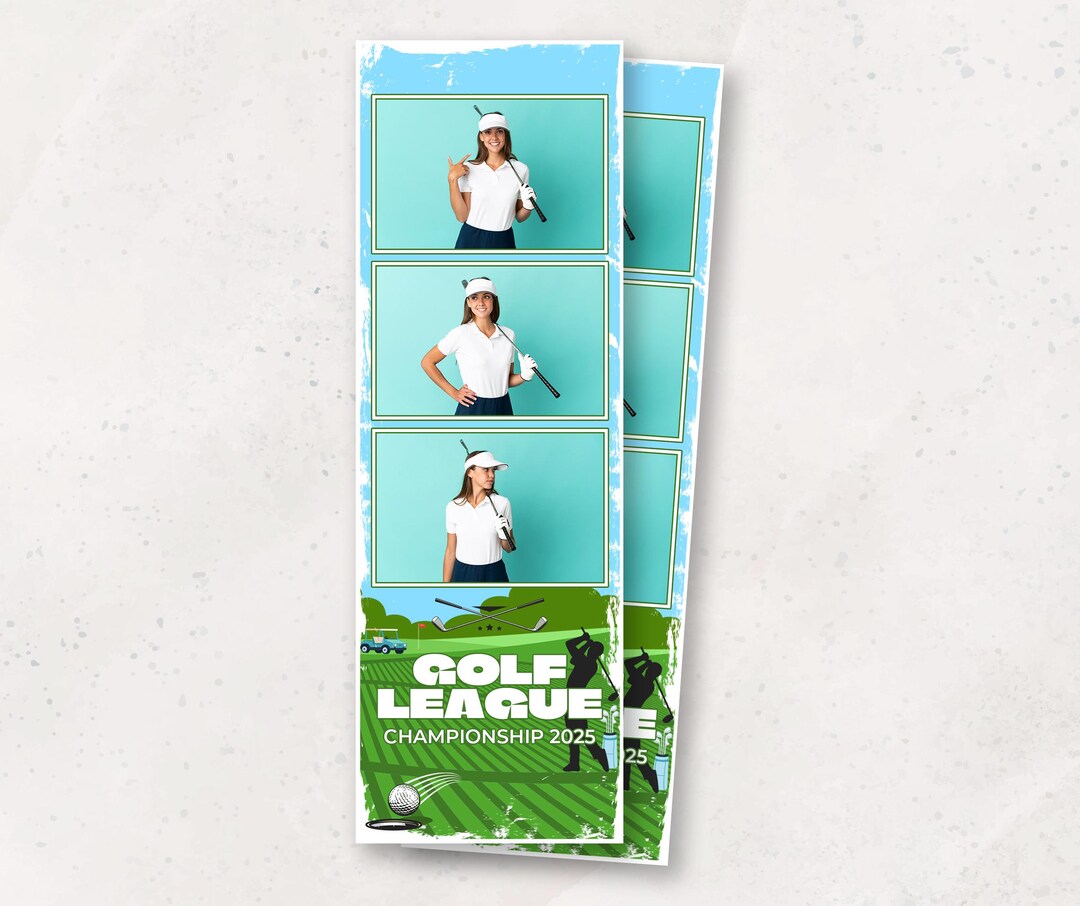 Golf Photobooth Template | Golf Tournament Theme | 2x6 Strip | Golf ...