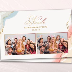 Birthday Photobooth Template, Photo Booth Template, 4x6 Overlays ...