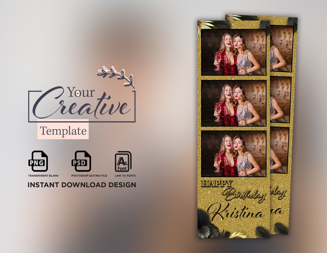 Photo Booth Template Birthday Photo Booth Template Party - Etsy