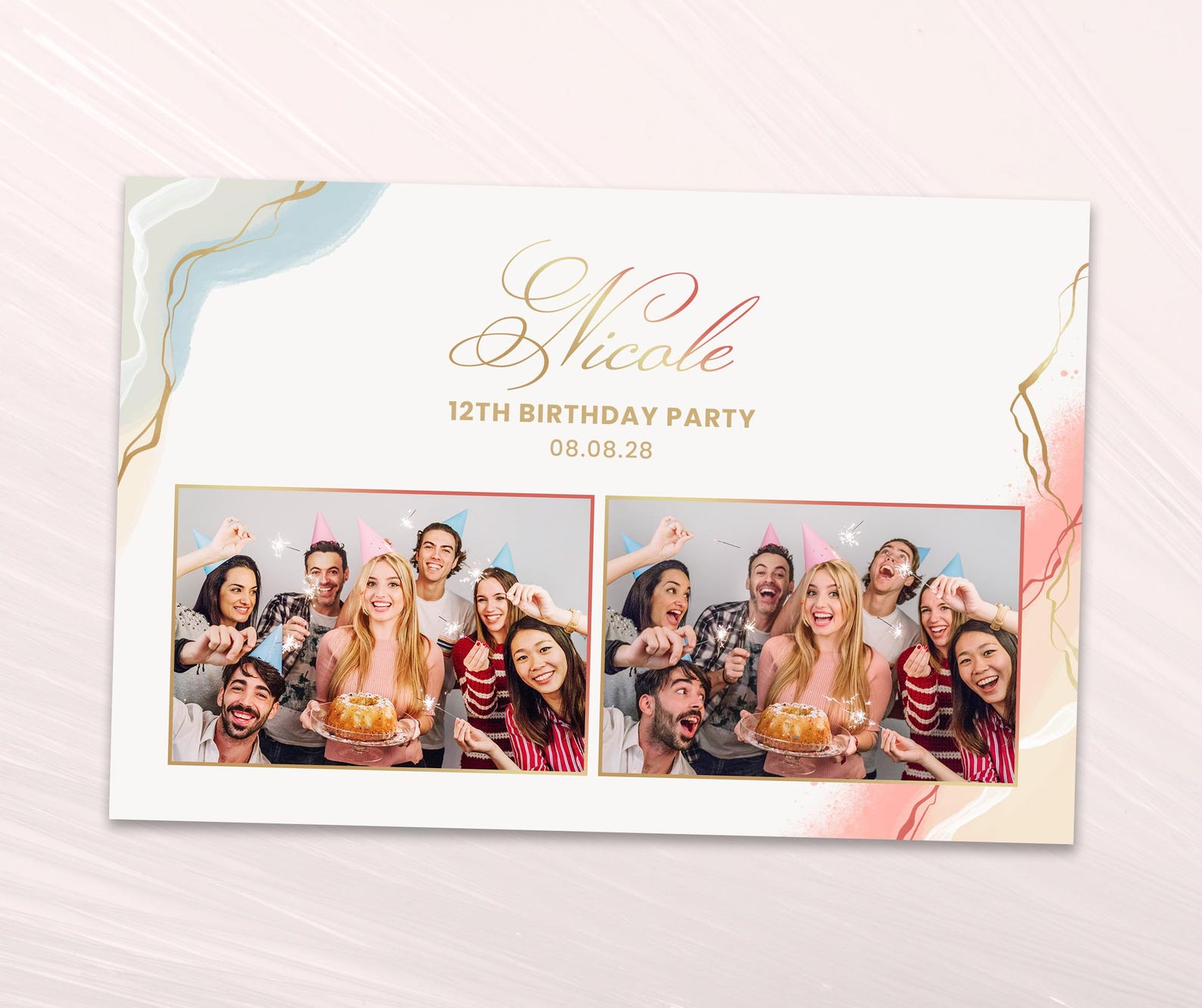 Birthday Photobooth Template, Photo Booth Template, 4x6 Overlays ...