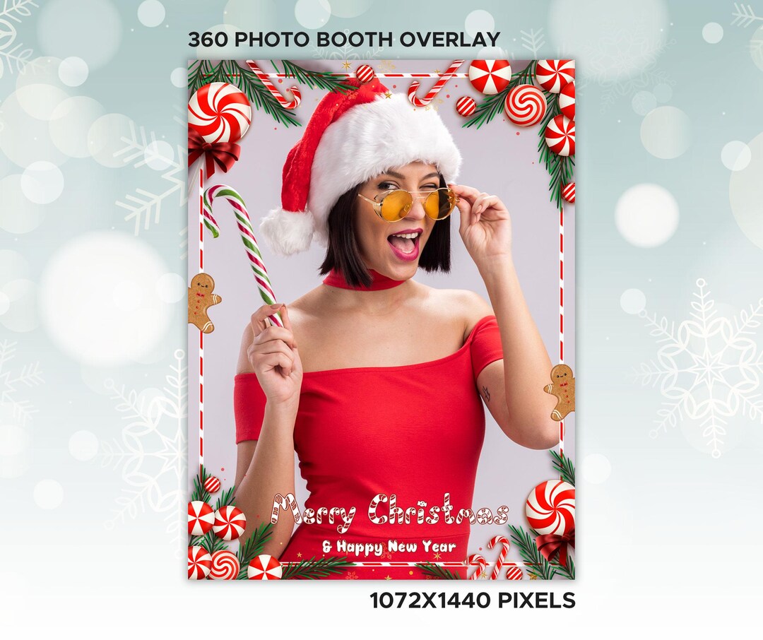 Christmas 360 Photo Booth Overlay | Candy Cane Christmas | 360 Video ...