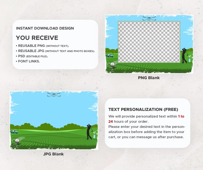 Golf Photobooth Template | Golf Tournament Theme | 4x6 | Golf League ...