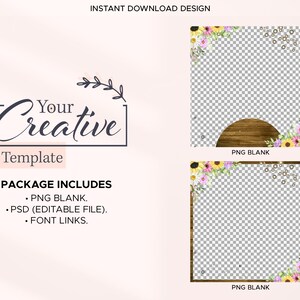 360 Overlay, Rustic 360 Booth Overlay , Flowers 360 Photo Template, 360 ...