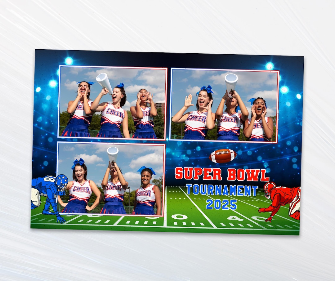 Super Bowl Photobooth Template, Football Photo Booth Template, 4x6 ...