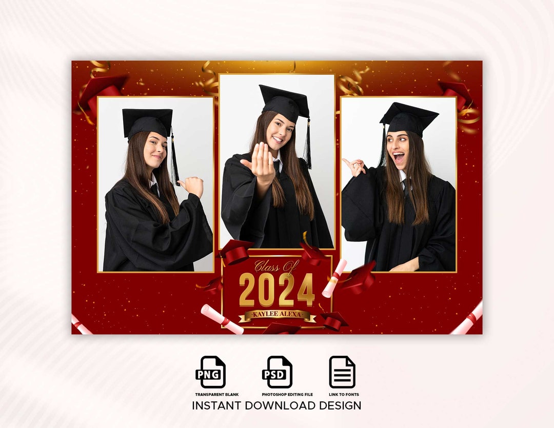 Class of Photo Booth Template, Graduation Photo booth Template, Grad ...