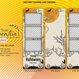 Halloween Photobooth Template, Hapy Halloween Photo Booth Template, 2x6 ...