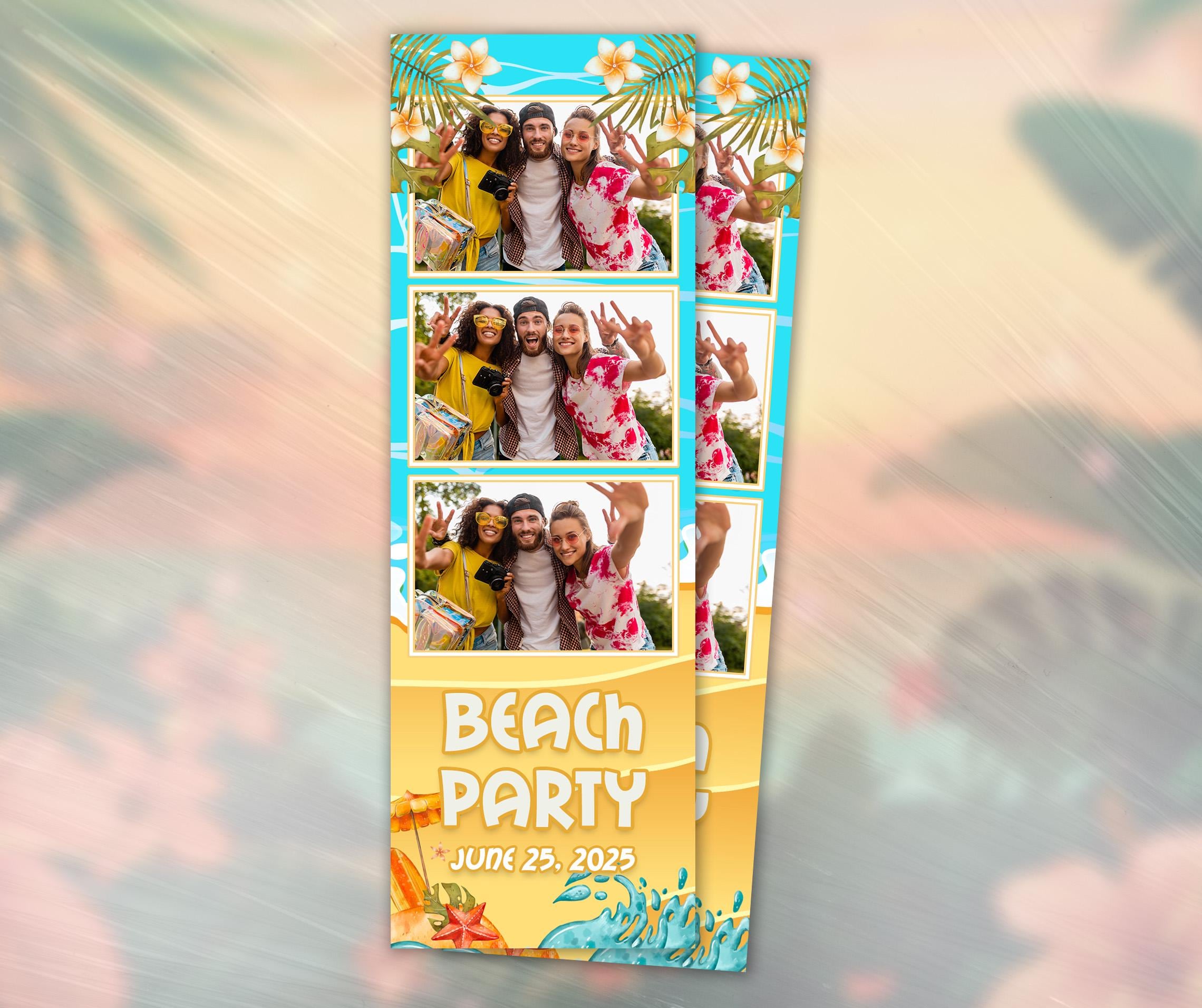 Summer Photobooth Template, Beach Party, Summer Party, Photo Booth ...