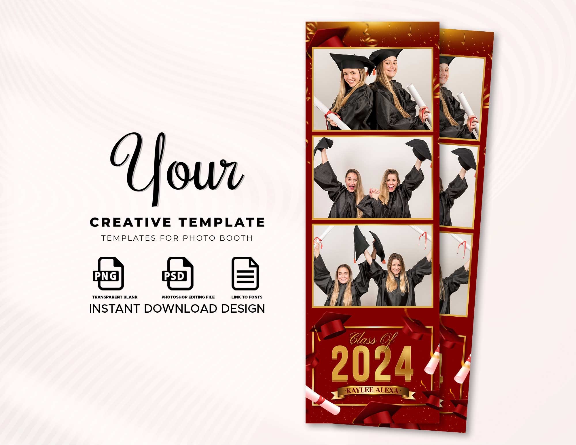 Class of Photo Booth Template, Graduation Photobooth Template, Class of ...