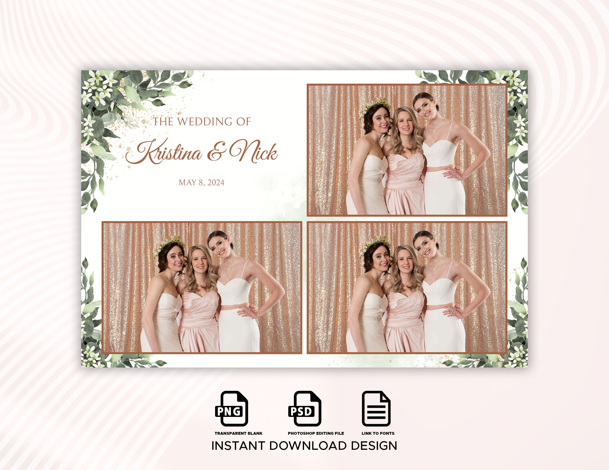 Modèle de photobooth de mariage modèle de photomaton de - Etsy France