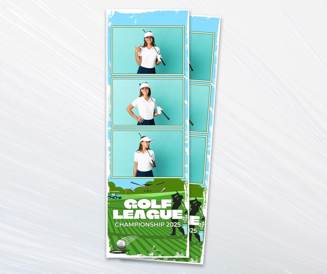 Golf Photobooth Template, Golf Tournament Theme, 2x6 Strip Photo Booth ...