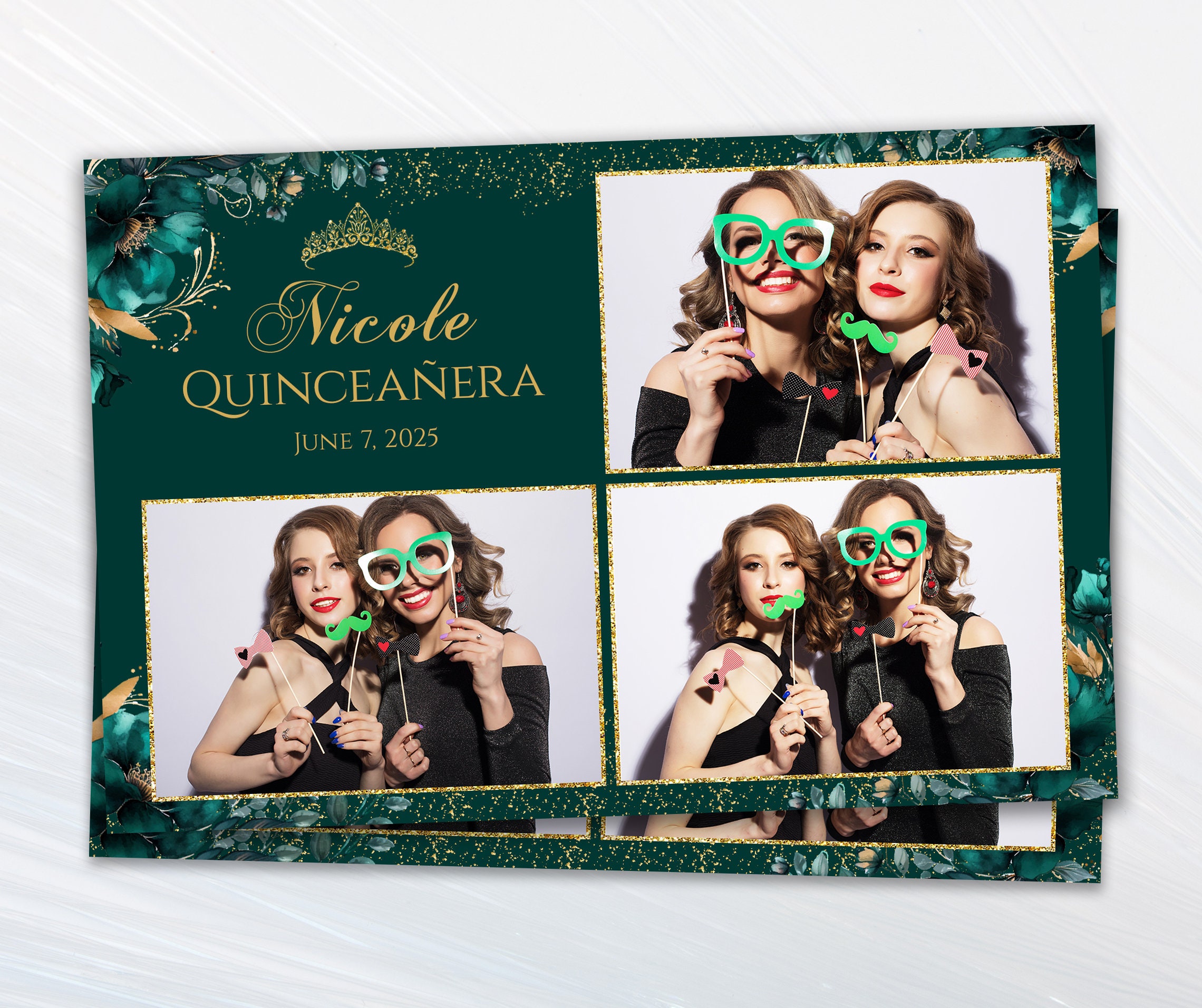 Photo Booth Template, Quinceañera, Sweet 16 Photo Booth Template, Photo ...