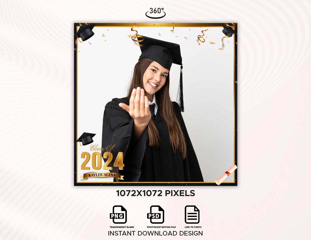 Graduation 360 Booth Overlay, Class of 360 Booth Template, 360 Booth ...