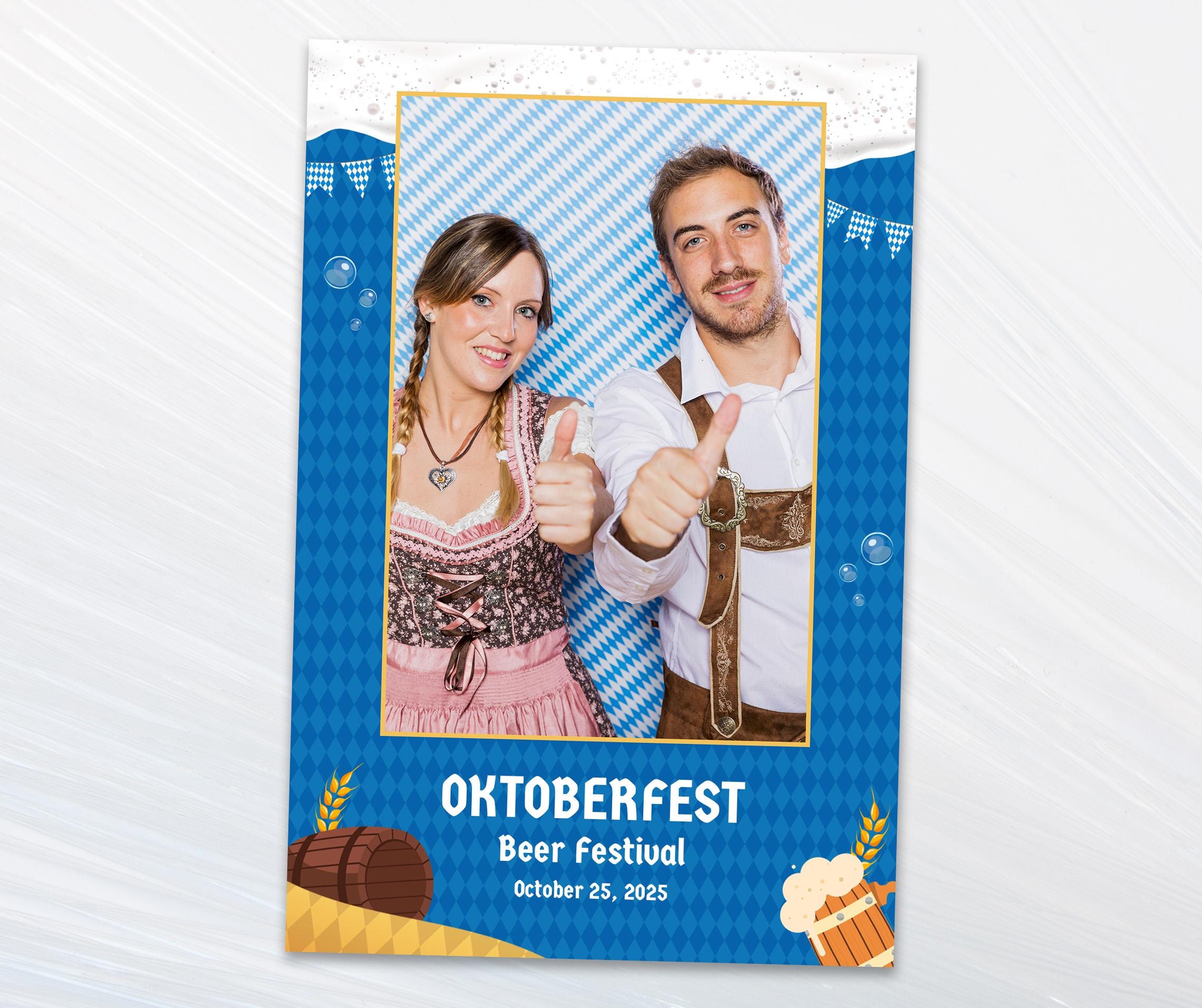 Photobooth Template, Oktoberfest Photo Booth Template, Beer Festival ...