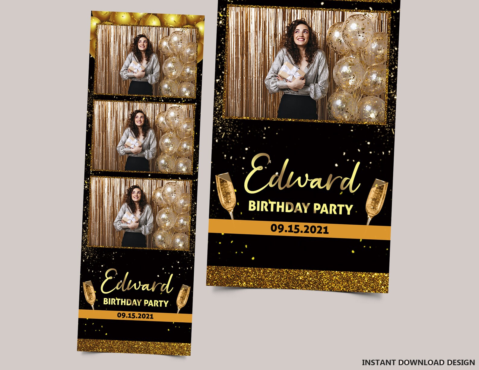 Custom Photo Booth Template Design, Custom Digital Photobooth Template ...