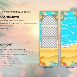 Summer Photobooth Template, Beach Party, Summer Party, Photo Booth ...