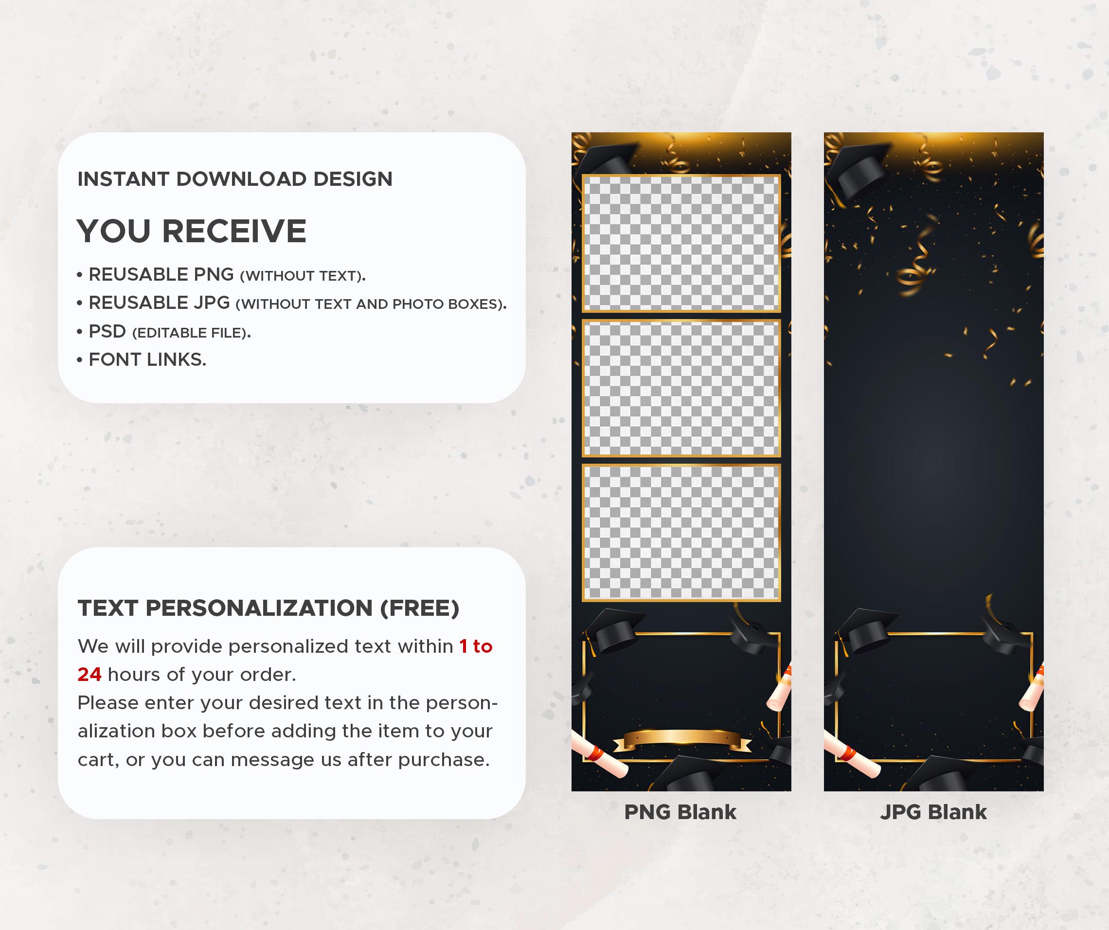 Graduation Photo Booth Template | Photobooth Template | Class of 2025 ...