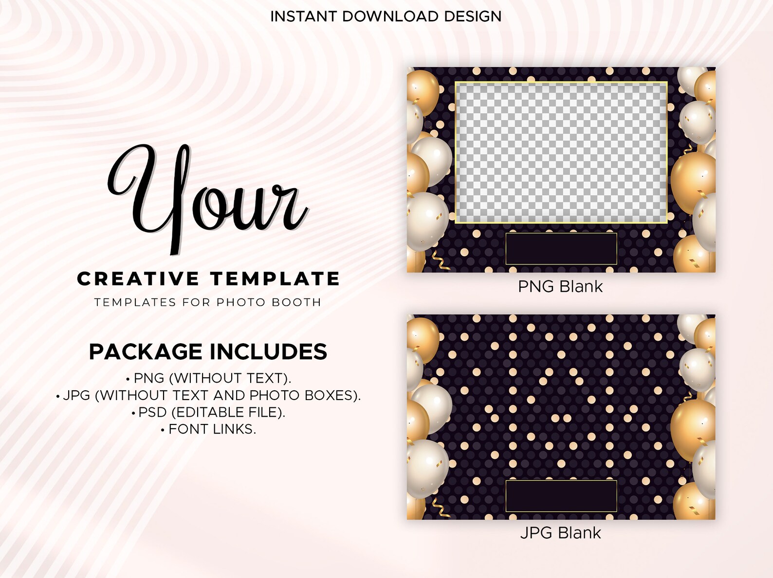 Photo Booth Template, Birthday Photo Booth Template, Party Birthday ...