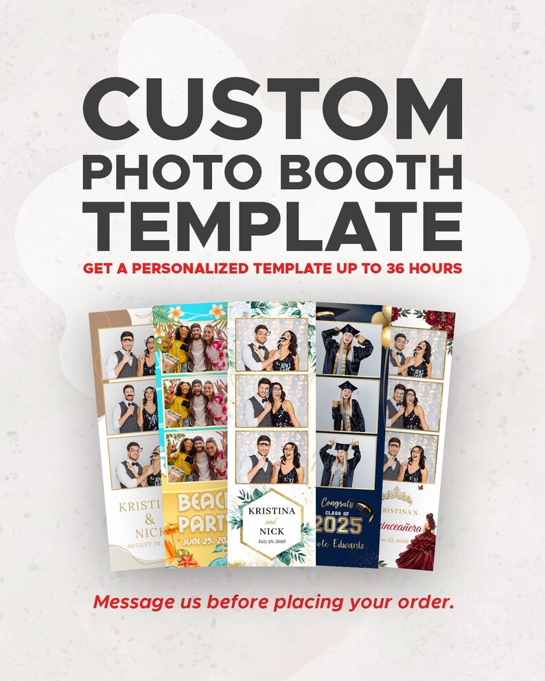 Custom Photo Booth Template | Custom Photobooth Template Design ...