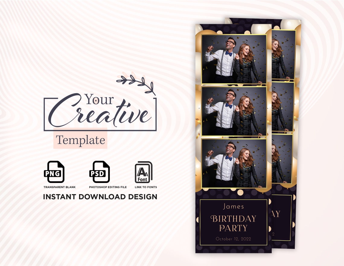 Birthday Photo Booth Template Photo Booth Template Photo - Etsy