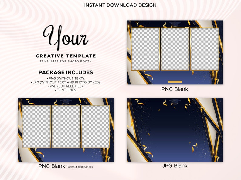 Class of Photo Booth Template, Graduation Photo Booth Template, Grad ...