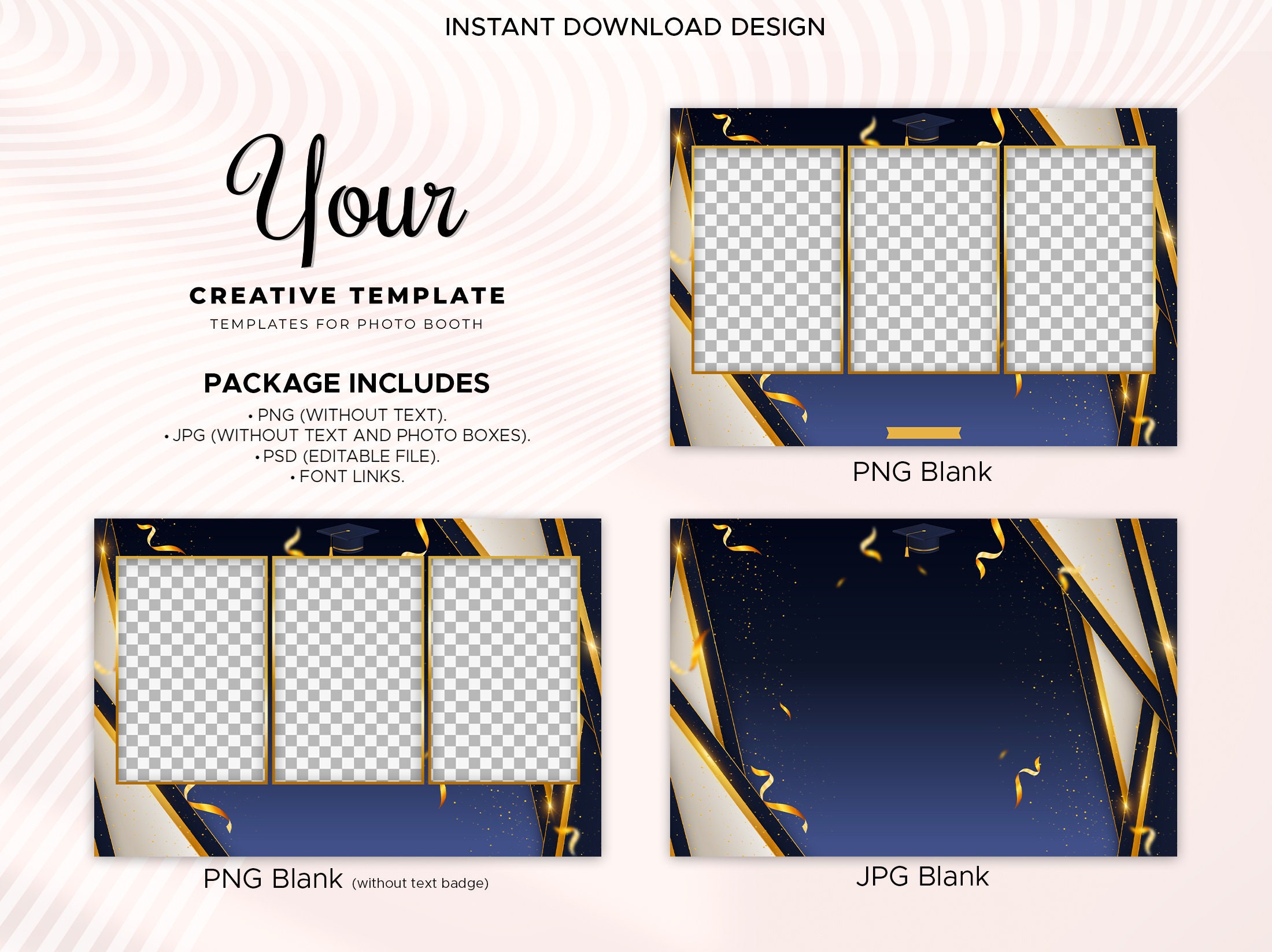 Class of Photo Booth Template, Graduation Photo Booth Template, Grad ...