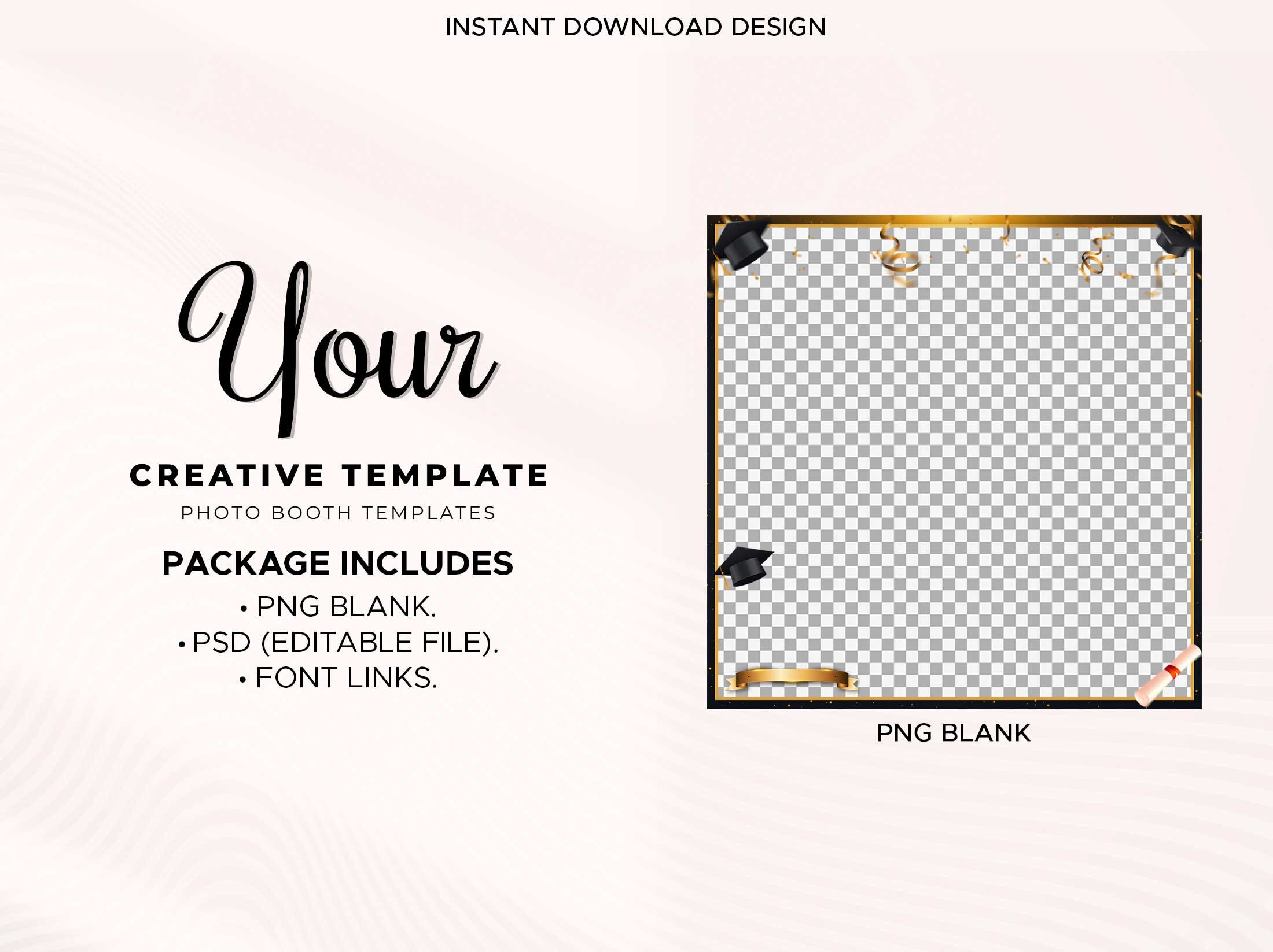 Graduation 360 Booth Overlay, Class of 360 Booth Template, 360 Booth ...
