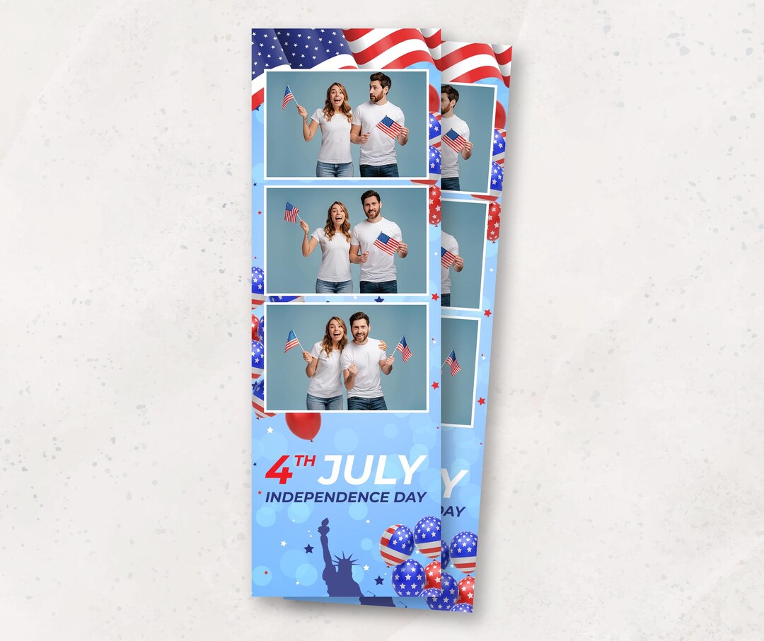Photobooth Template | 4th of July Photo Booth Template | Independence ...