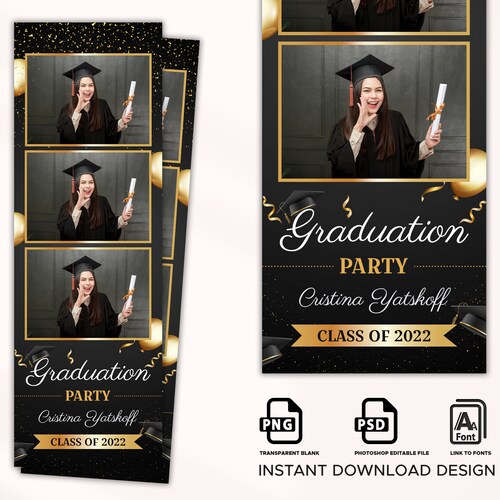 Graduation Photo Booth Template Graduation Photobooth - Etsy
