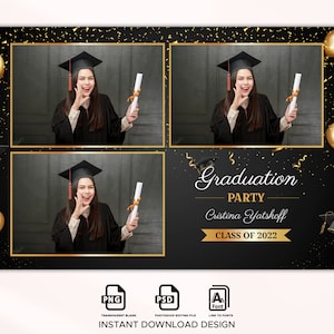 Graduation Photo Booth Template Graduation Photobooth - Etsy
