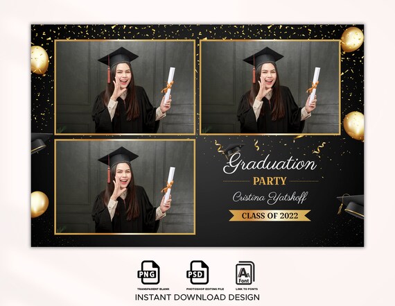 Graduation Photo Booth Template Graduation Photobooth | Etsy