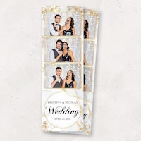 Floral Wedding Photo Booth Template | 2x6 PNG JPG - Etsy