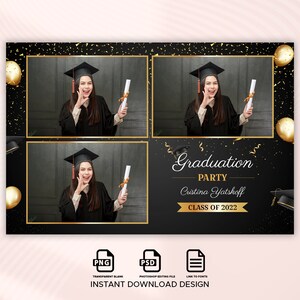 Graduation Photo Booth Template, Graduation Photobooth Template, Class ...