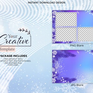 Winter Photo Booth Template, Photo Booth Template Winter, Winter Party ...