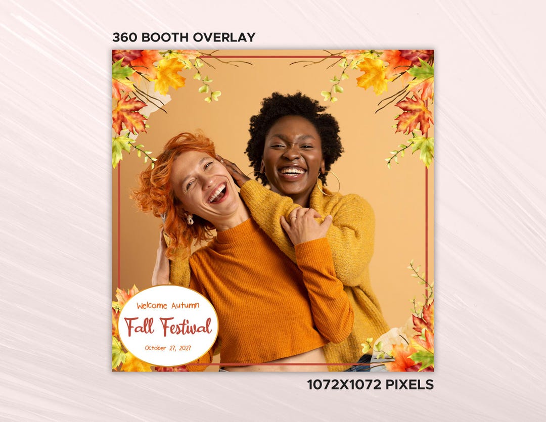 360 Video Booth Overlay, Autumn Template, Fall Festival 360 Overlays ...