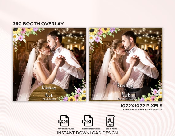 360 Overlay Rustic 360 Booth Overlay Flowers 360 Photo - Etsy