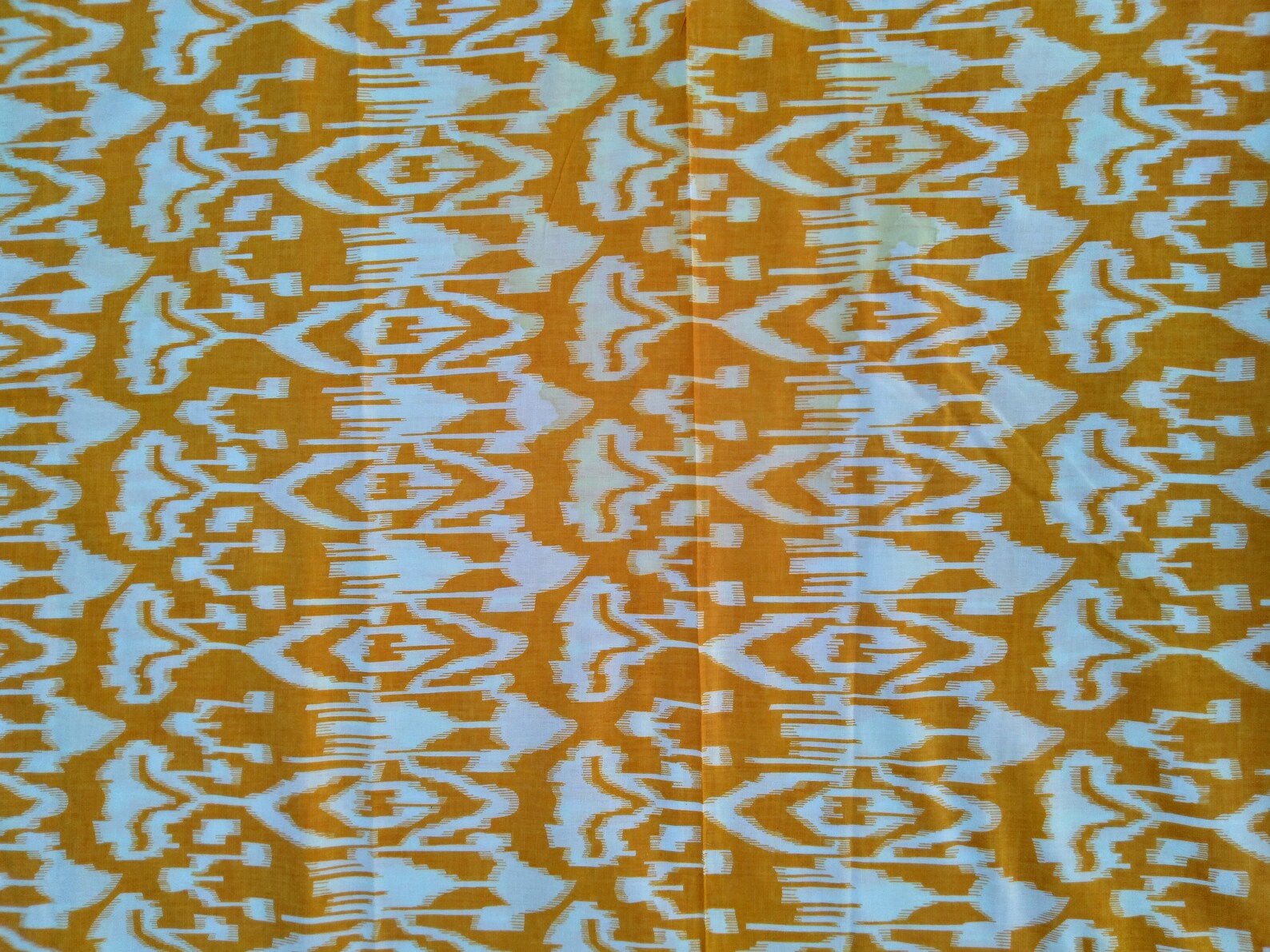 Yellow Ikat Print Cotton Fabric Fabric By The Yard Fabric | Etsy