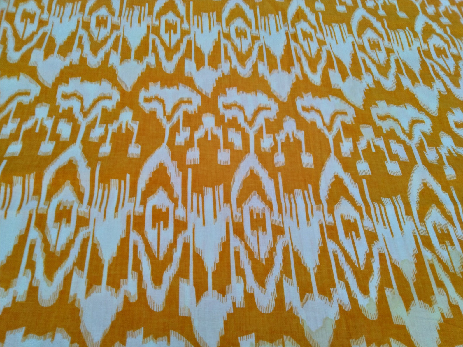 Yellow Ikat Print Cotton Fabric Fabric By The Yard Fabric | Etsy