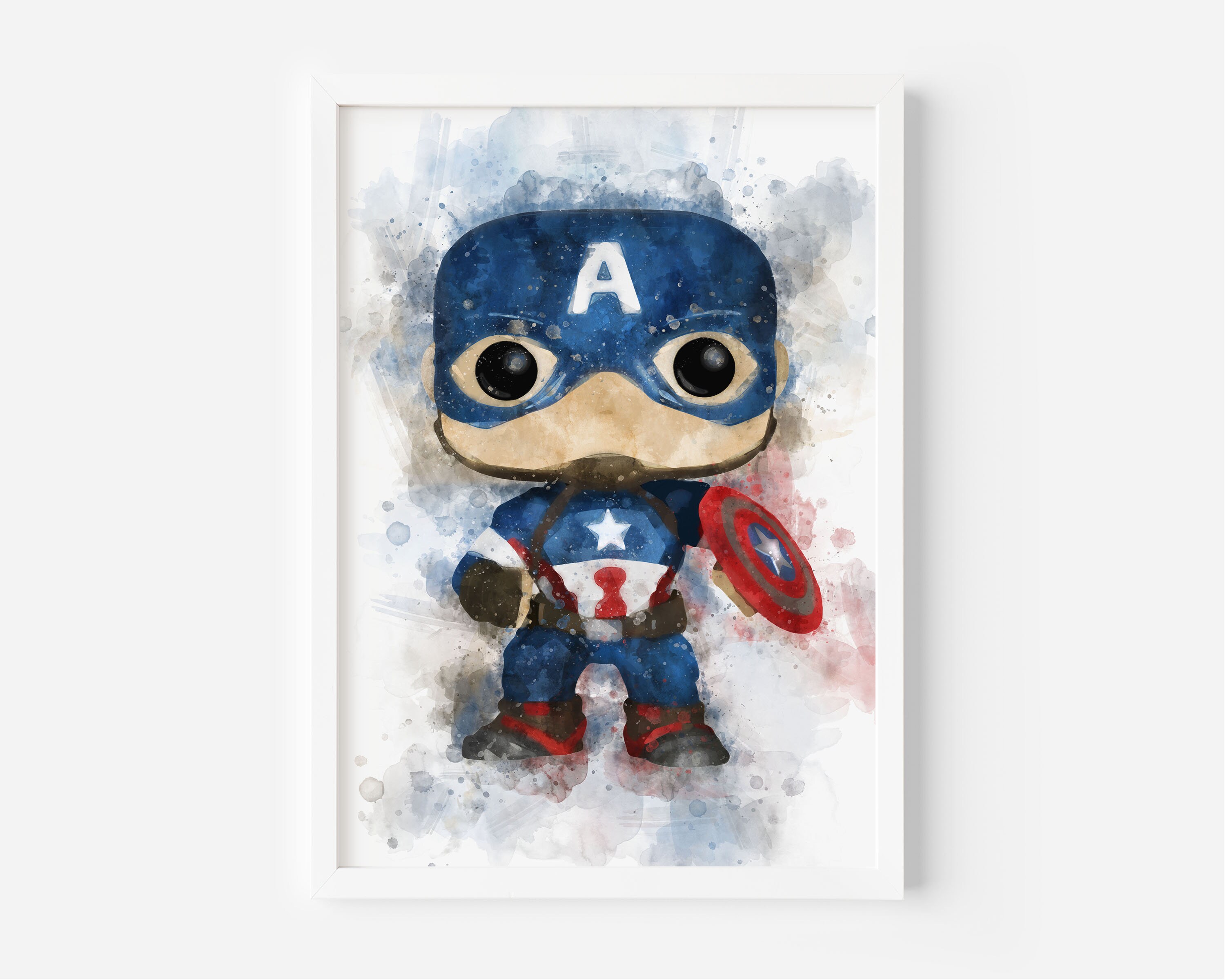 Prints Art & Collectibles Music & Movie Posters Superheroes watercolor ...
