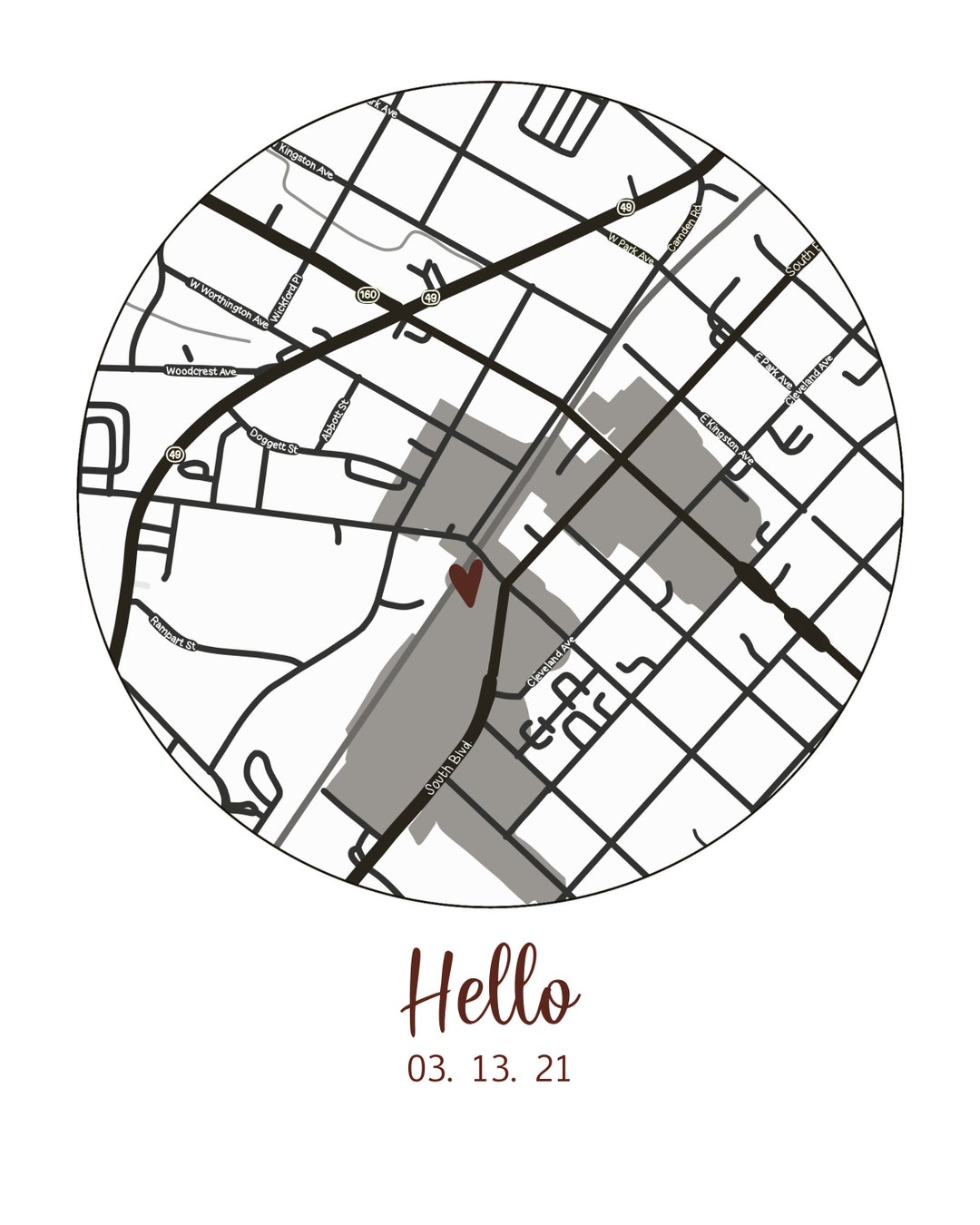 Map Custom Design | Custom Map Printable | Illustrated Maps | Custom ...