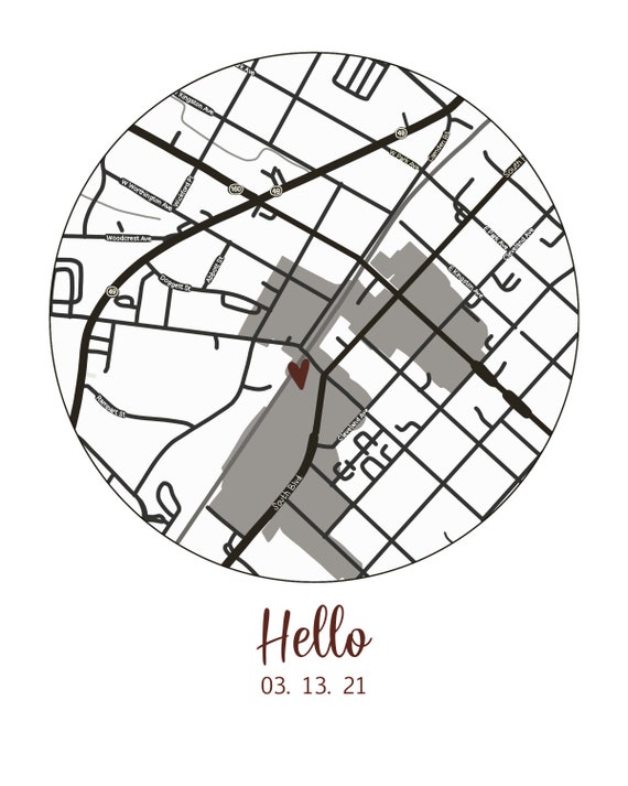 Map Custom Design Custom Map Printable Illustrated Maps | Etsy