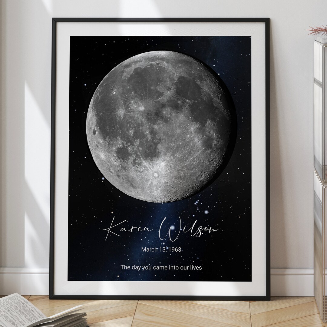 Baby's First Stars: Personalized Moon Phase and Star Map Print for a ...