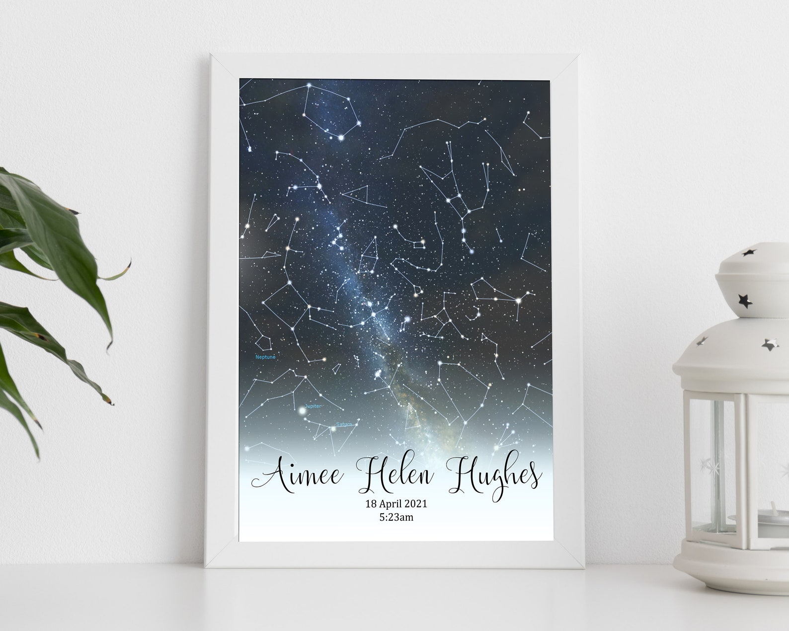 Star Map Print Custom, Star Chart Poster, Astronomy Gifts Galaxy Art ...