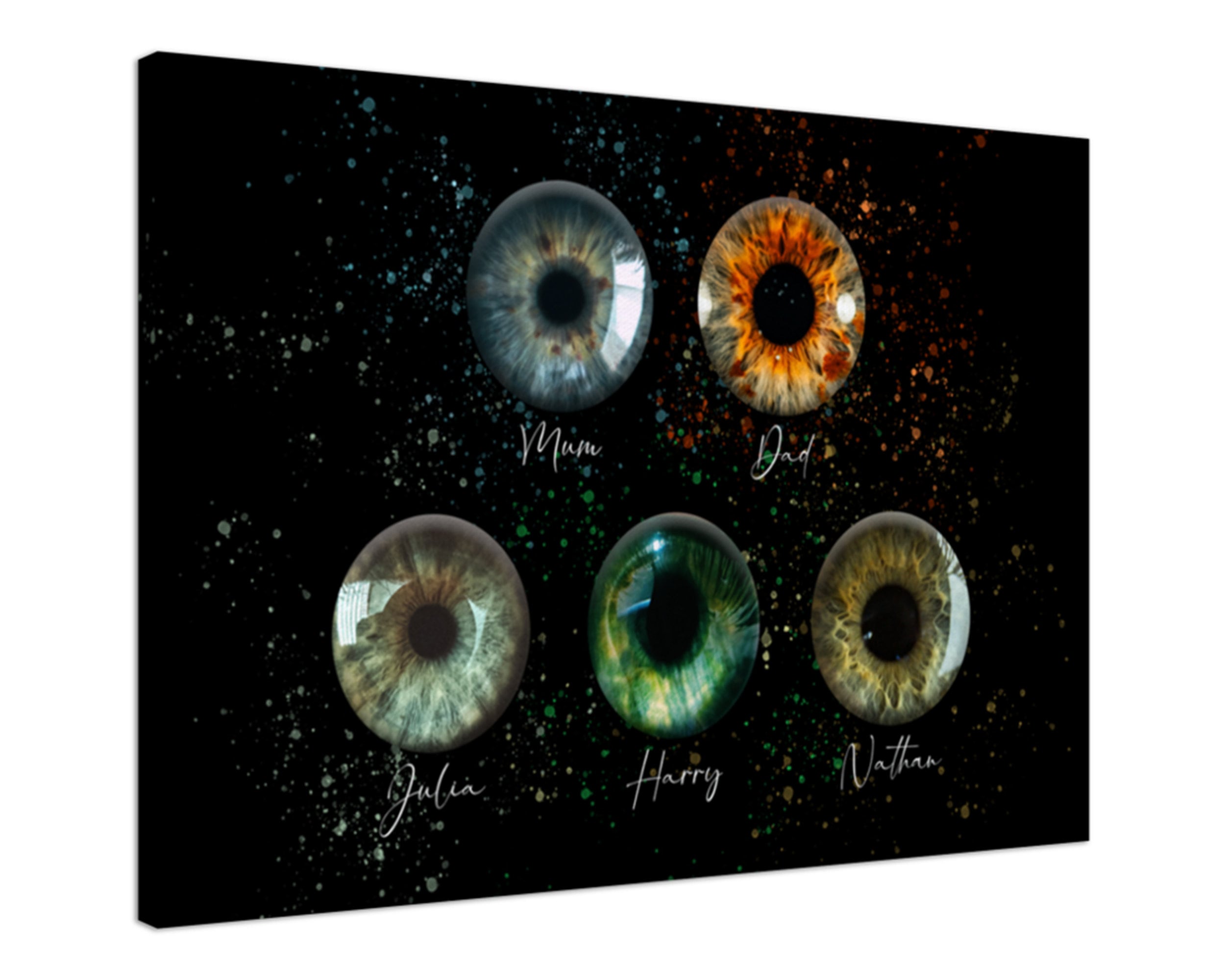 Custom Family Eye Iris Digital Print, Personalized Optometrist Eye ...