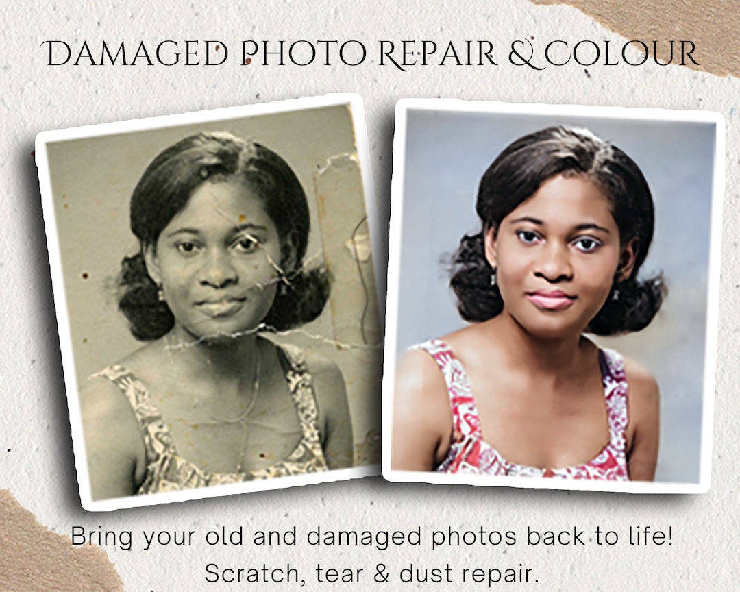 Old Photo Restoration: Repair Scratches, Tears, Add Color (digital File) - Etsy
