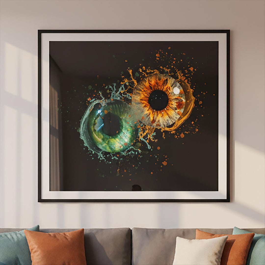 Connected Eyes - Personalized Abstract Eye Splash Art Using Pictures of ...
