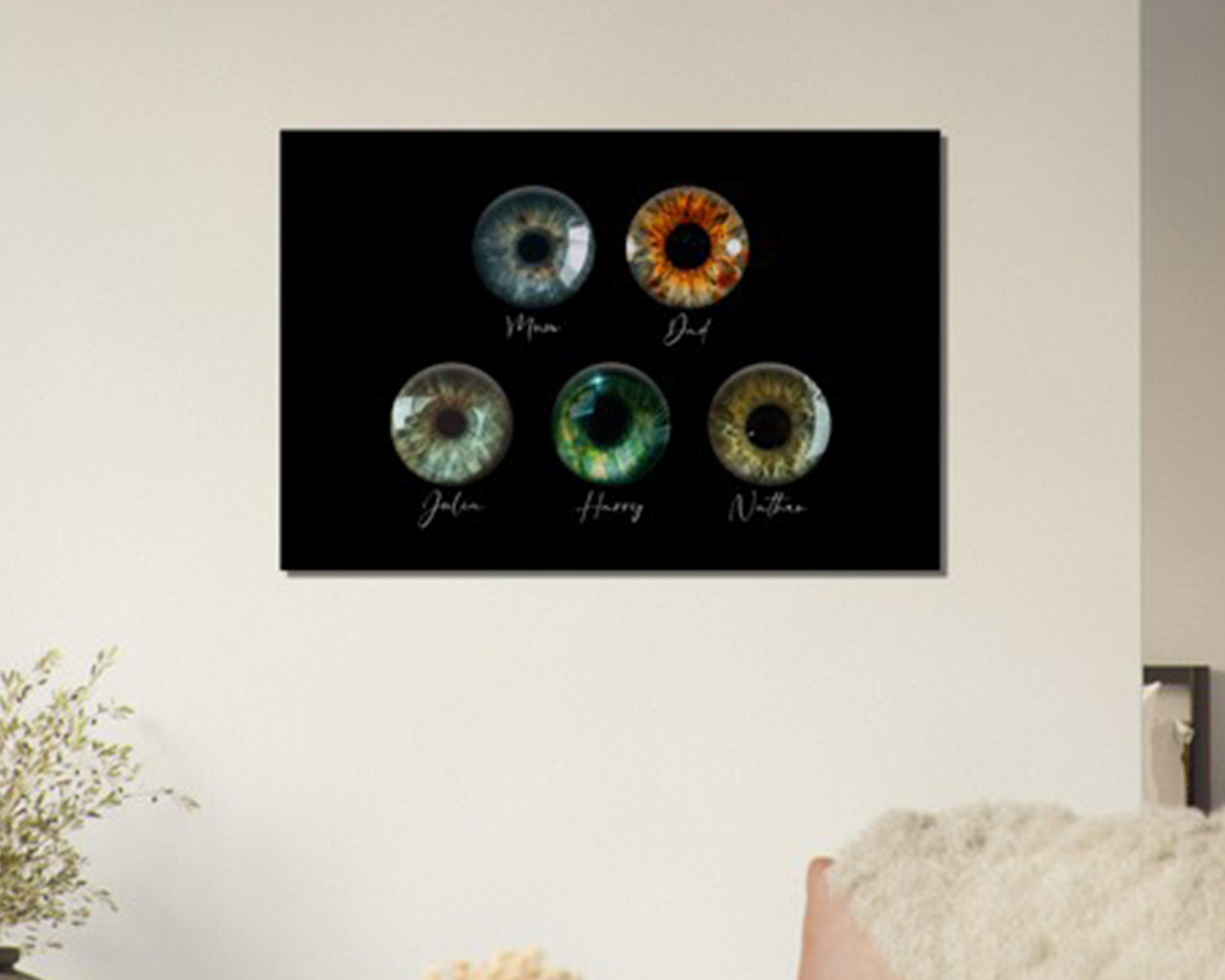 Custom Family Eye Iris Digital Print, Personalized Optometrist Eye ...