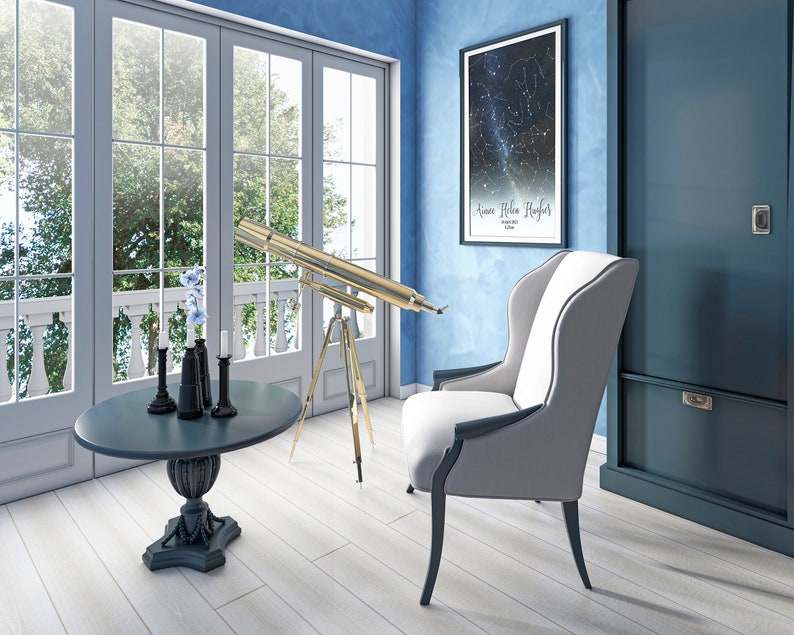 Star Map Print Custom, Star Chart Poster, Astronomy Gifts Galaxy Art ...