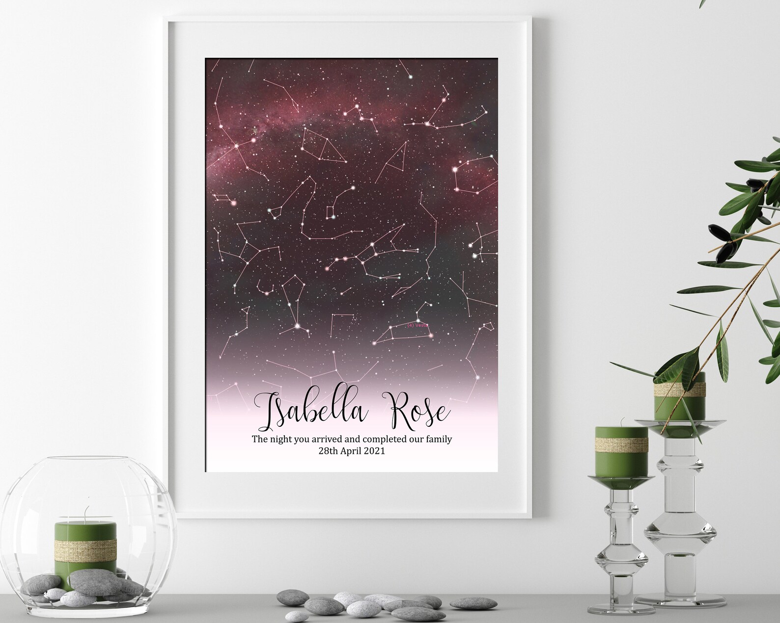 Star Map Print Custom, Star Chart Poster, Astronomy Gifts Galaxy Art ...